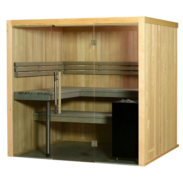 Almost Heaven Titan 6 Person Indoor Sauna Rustic Cedar,Fir Almost ...