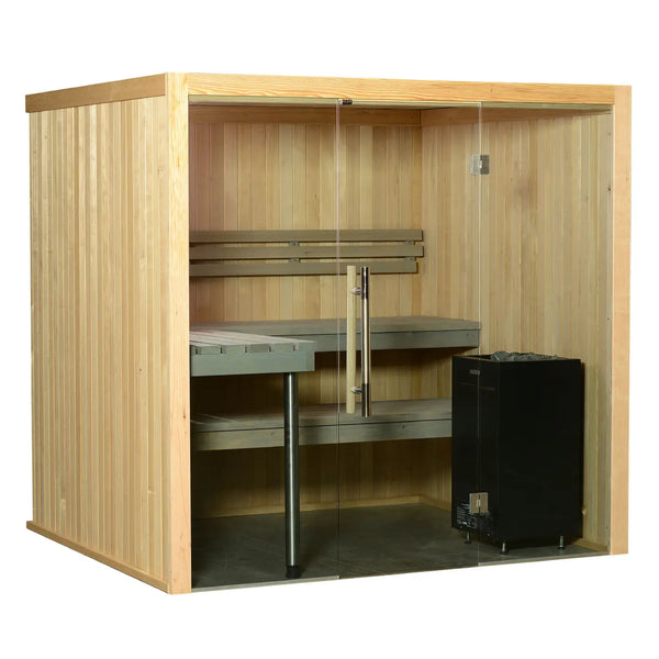 Almost Heaven Titan 6 Person Indoor Sauna Rustic Cedar,Fir Almost ...
