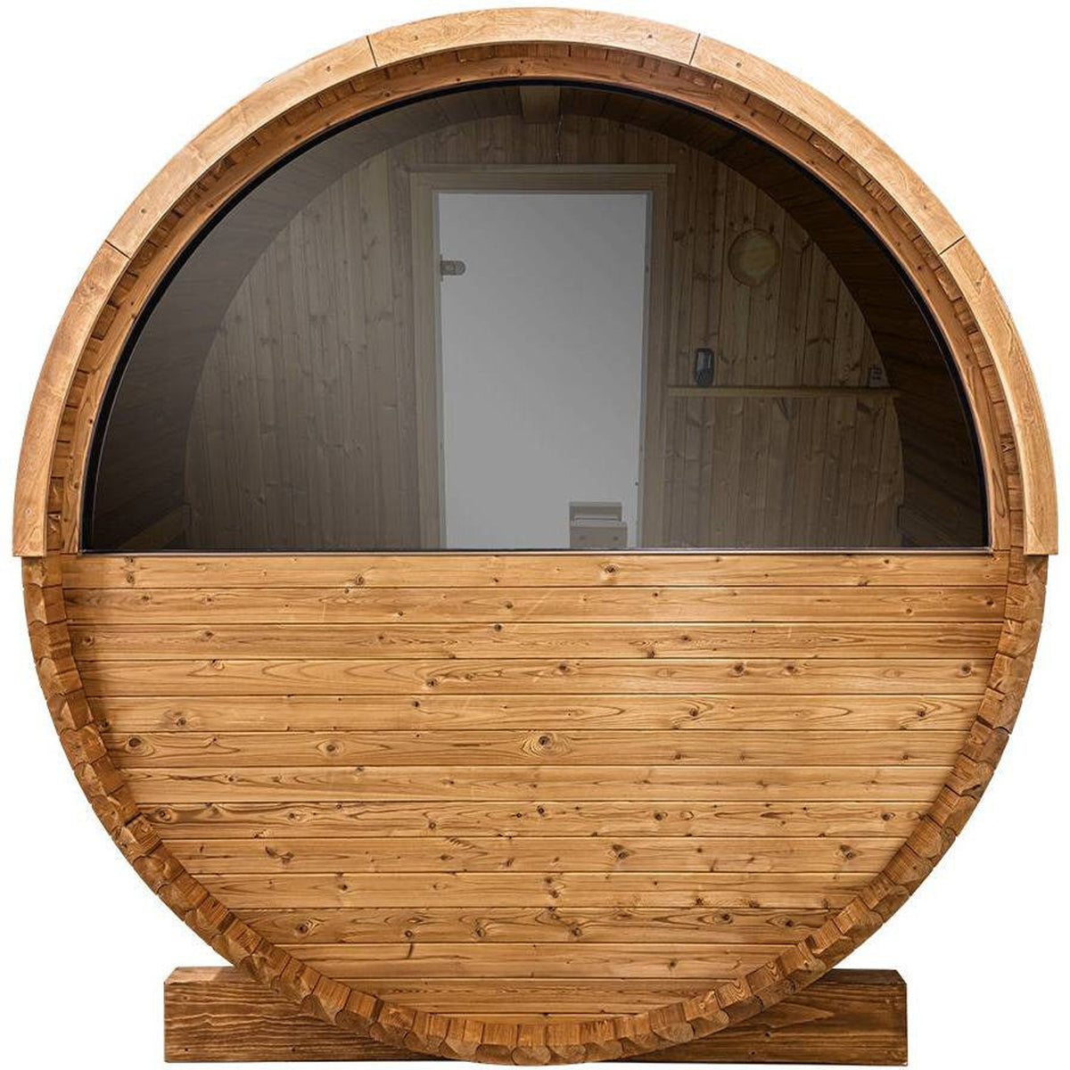 Thermory Barrel Sauna 60 DIY Kit with Porch and Window 4 Person Sauna