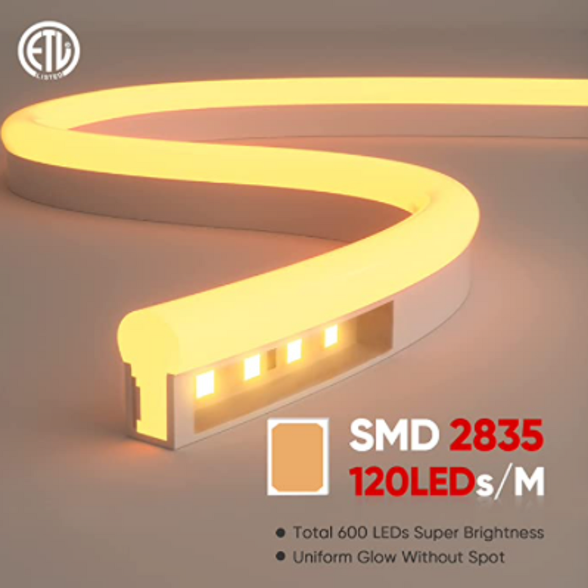 Finnish Sauna Builders LED Sauna Neon Light Kit - 16.4ft - 3000 Kelvin