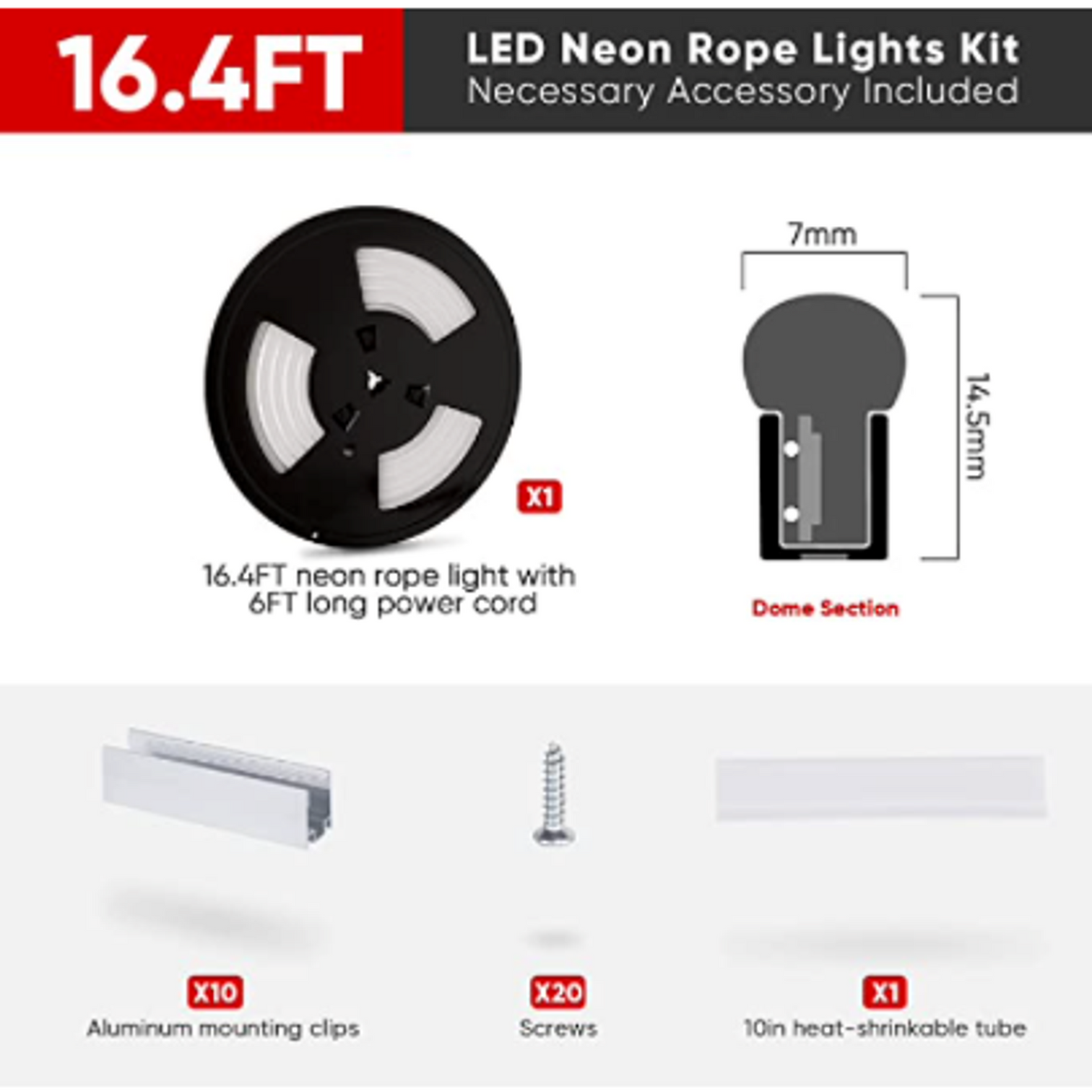 Finnish Sauna Builders LED Sauna Neon Light Kit - 16.4ft - 3000 Kelvin